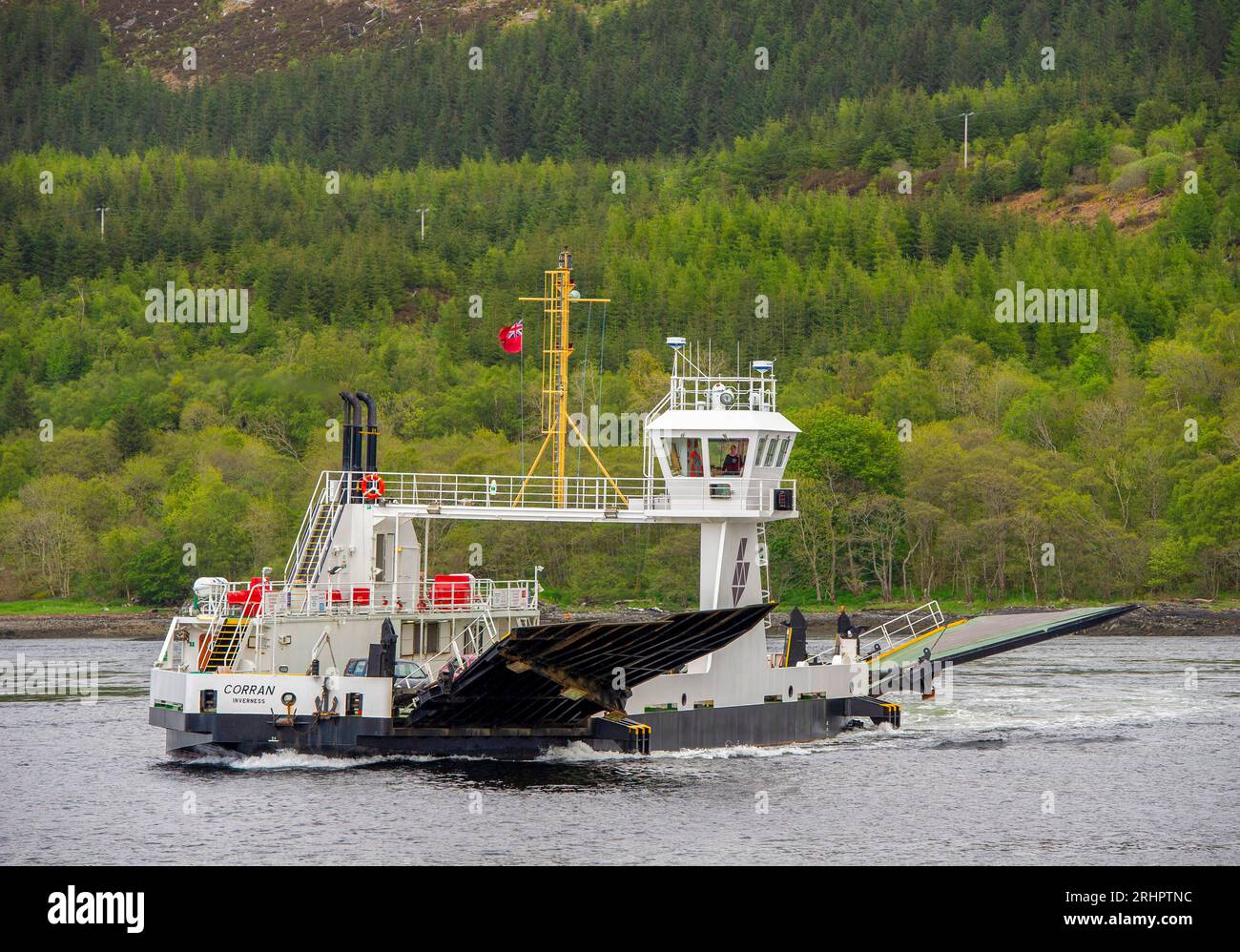 The Corran Ferry (The Corran) departing from Corran on route to Ardgour ...