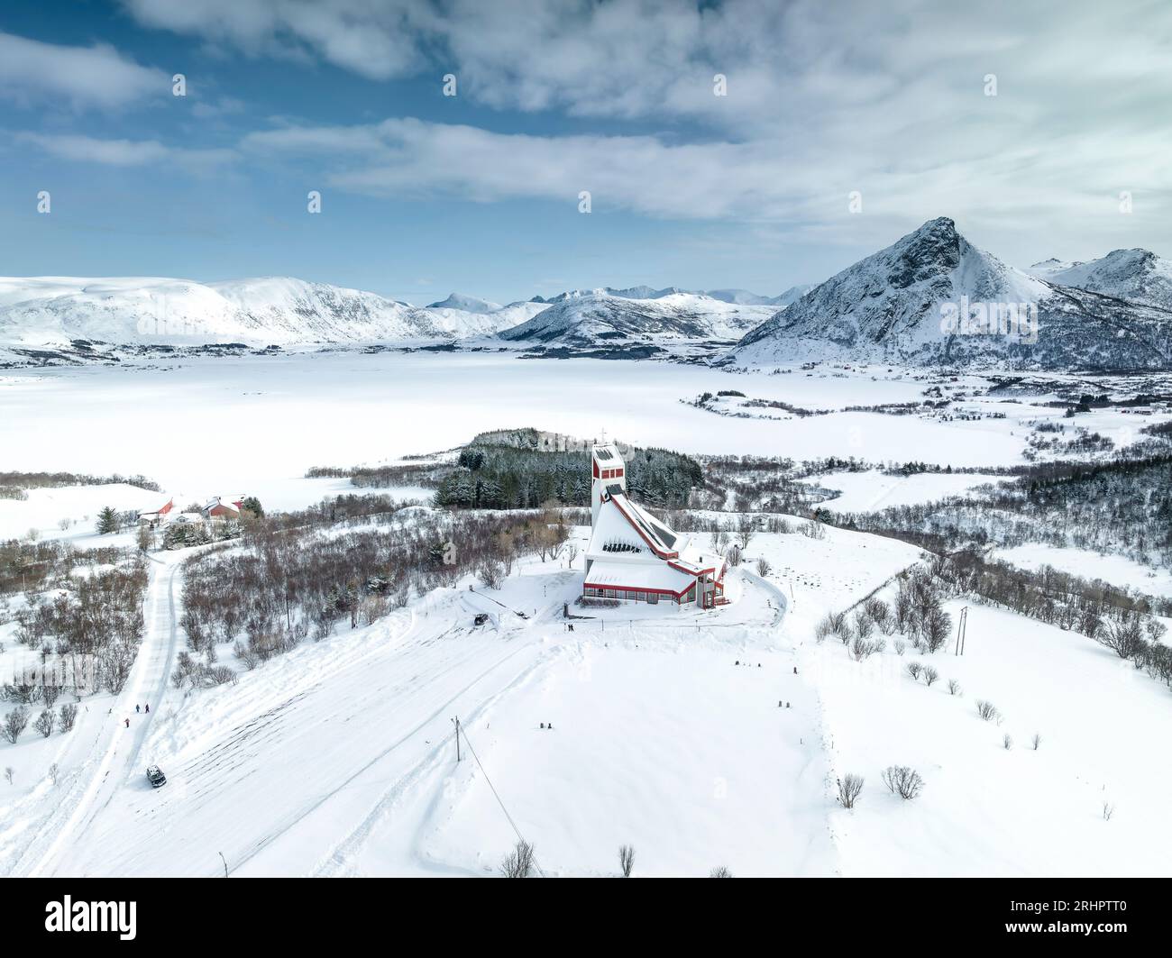 church, Borg, Lofoten, Norway, winter Stock Photo - Alamy
