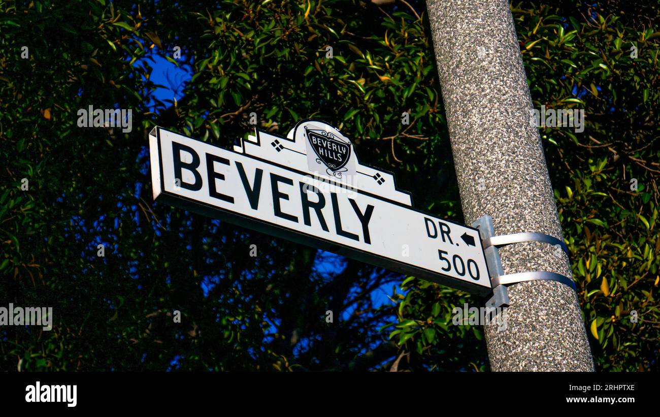 Beverly Drive sign Stock Photo - Alamy