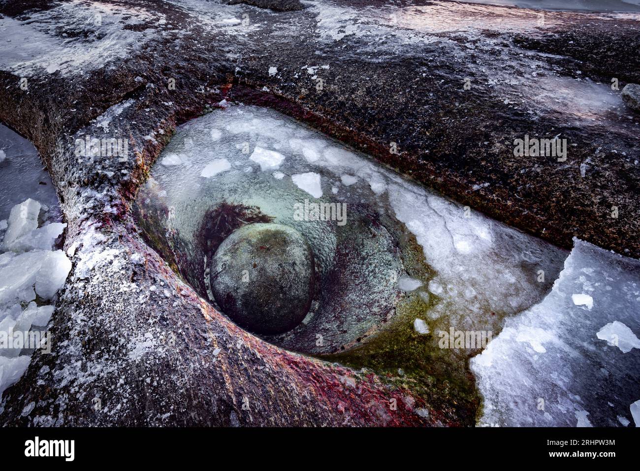 Dragon eye, Uttakleiv, Lofoten, Norway, winter Stock Photo - Alamy