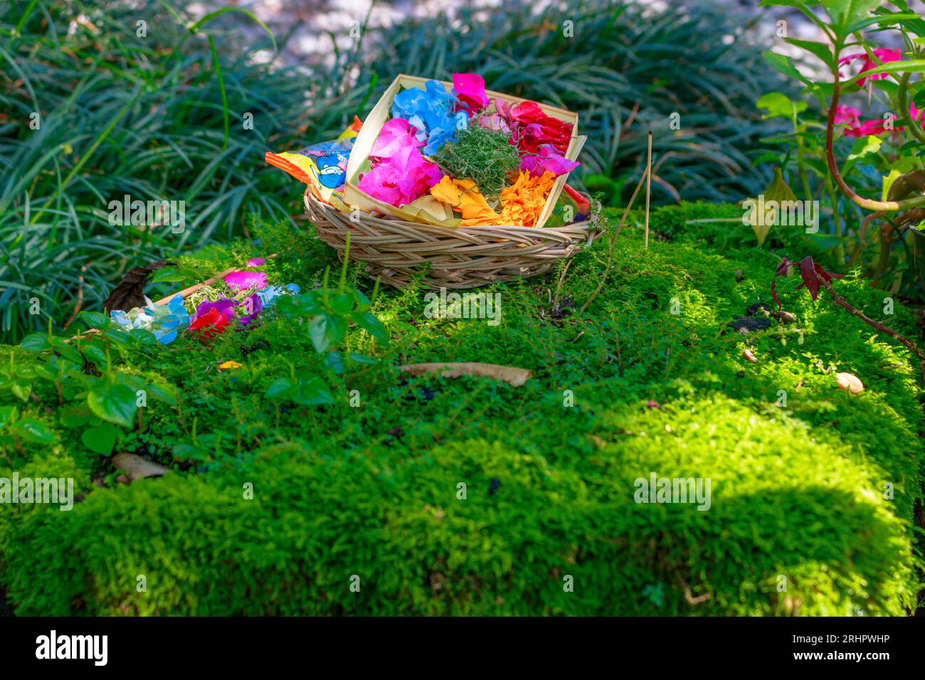 Bali, daily offerings, faith, religion, Hinduism Stock Photo - Alamy
