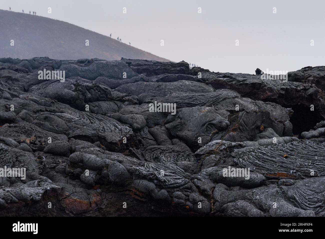 Lava field, shortly after the volcanic eruption 'Fagradallsfjall ...