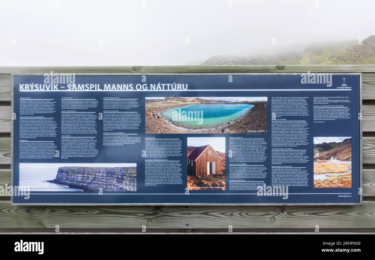 Southwest Iceland in early summer 2021, Krysuvík, also called ...