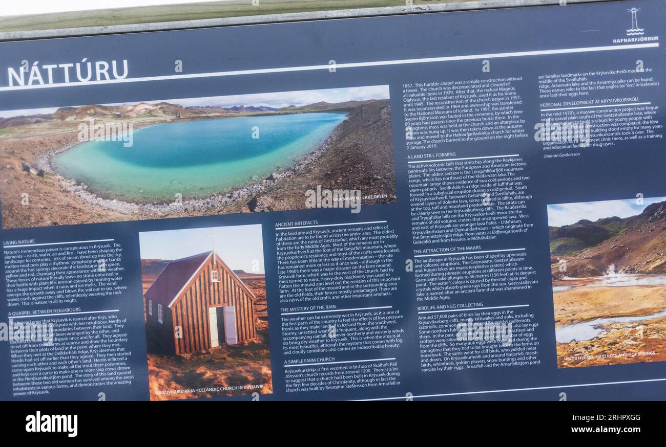 Southwest Iceland in early summer 2021, Krysuvík, also called ...