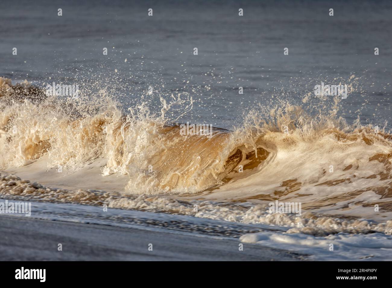 Waves, Sandilands, Lincolnshire, England, UK Stock Photo - Alamy