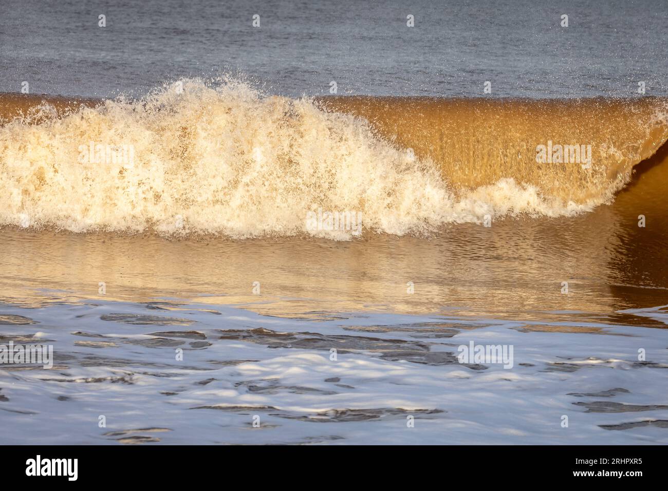 Waves, Sandilands, Lincolnshire, England, UK Stock Photo - Alamy