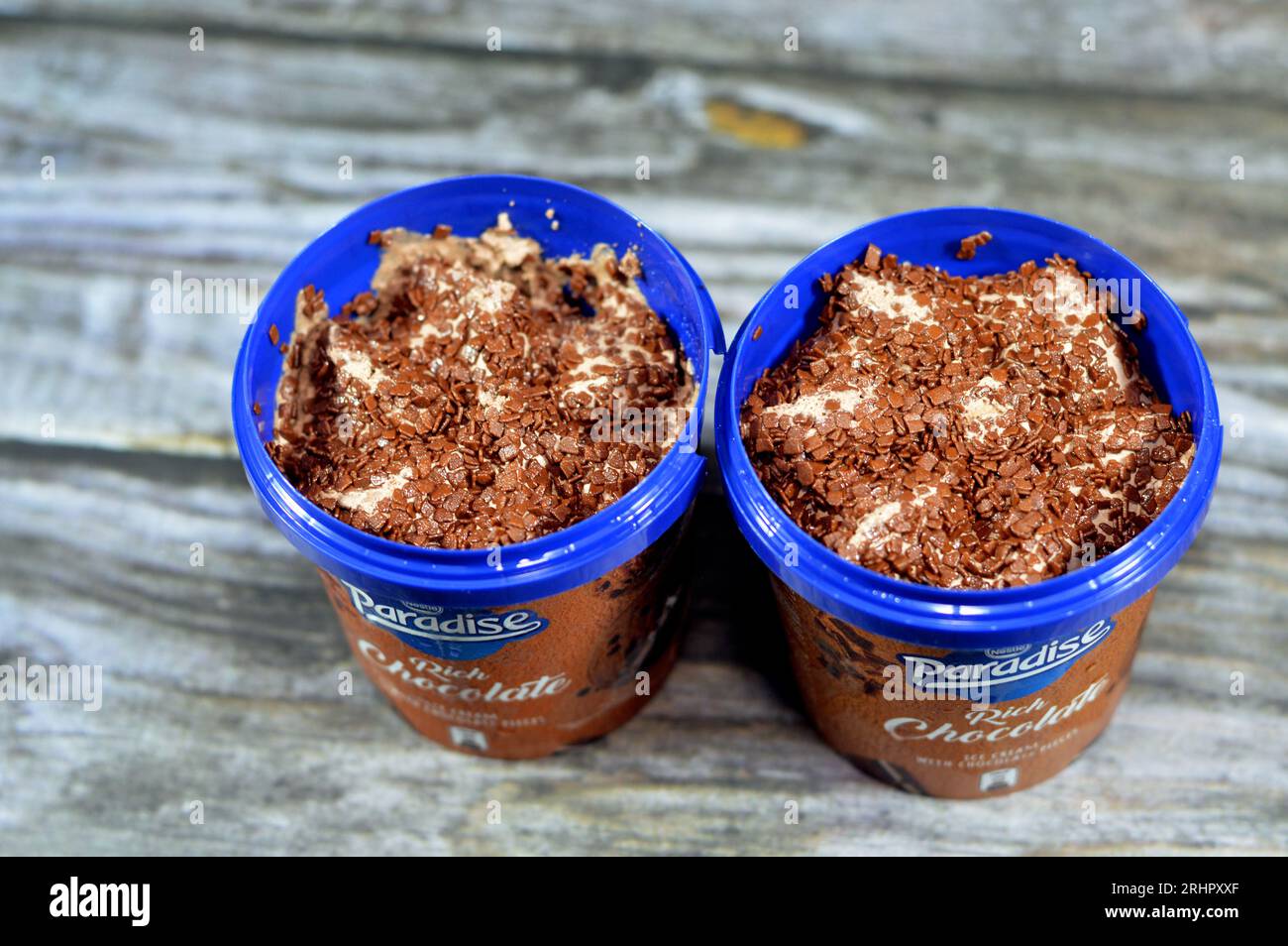 Giza, Egypt, July 21 2023: Frozen Nestle Paradise rich chocolate ice ...