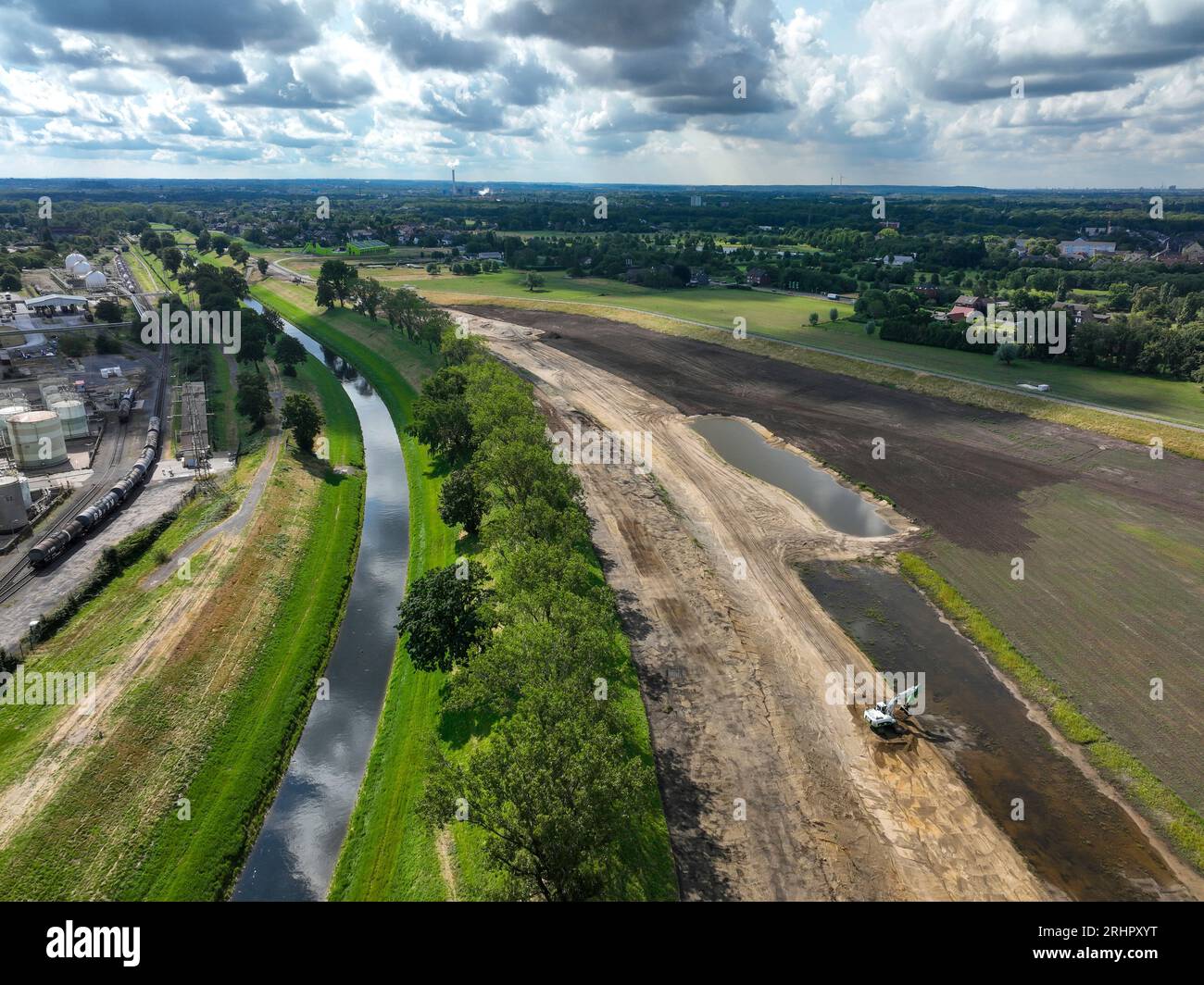 Oberhausen, North Rhine-Westphalia, Germany - Renaturalization of the ...