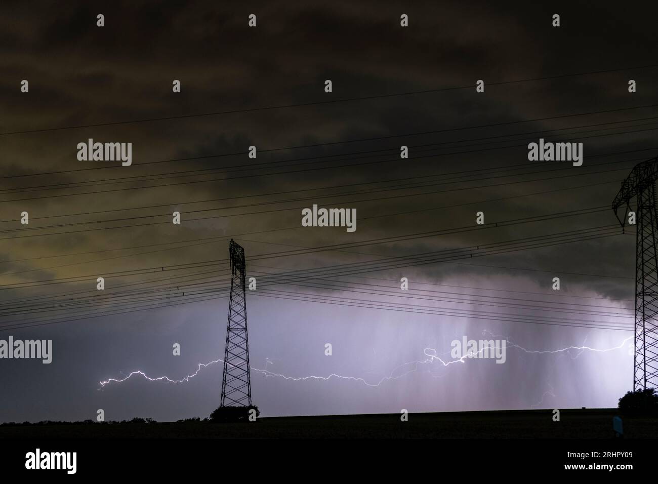 Thunderstorms over Thuringia Stock Photo - Alamy