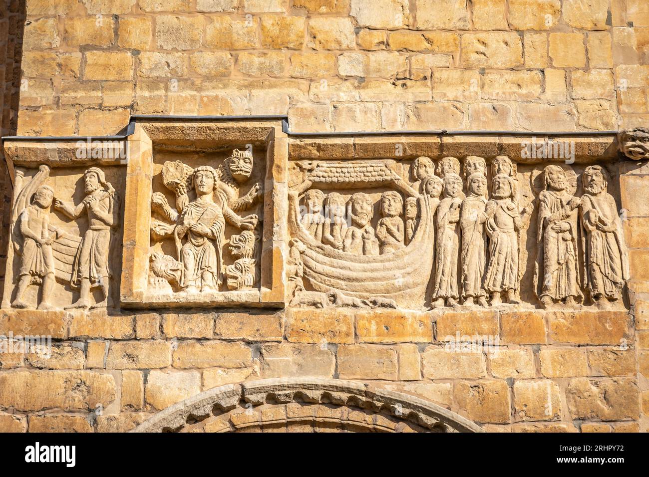 West Front Romanesque Frieze, Lincoln Cathedral, Lincoln, Lincolnshire ...