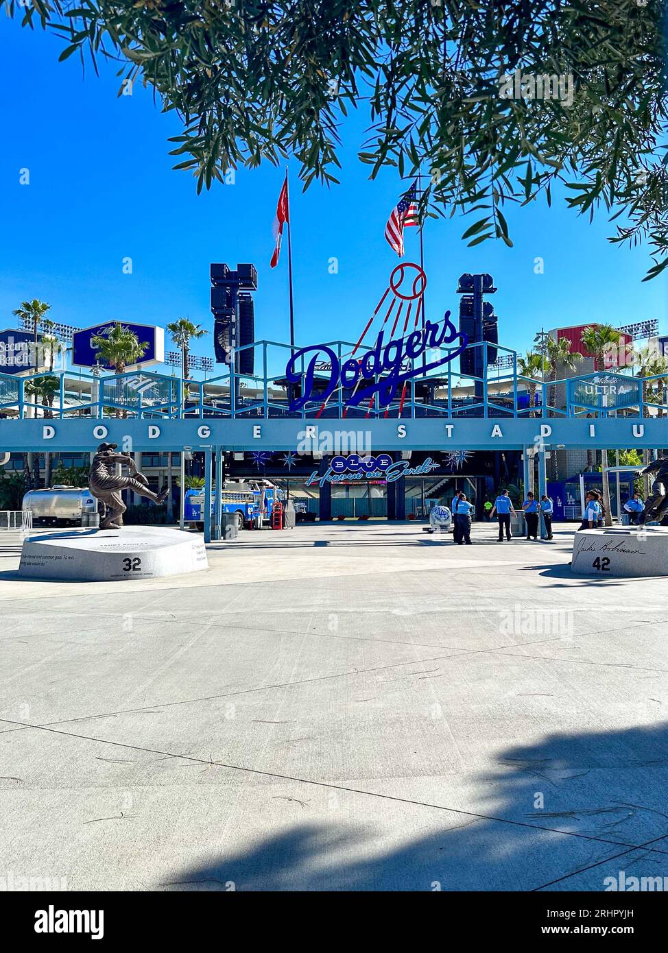 Dodger Stadium, baseball stadium of the Los Angeles Dodgers located ...