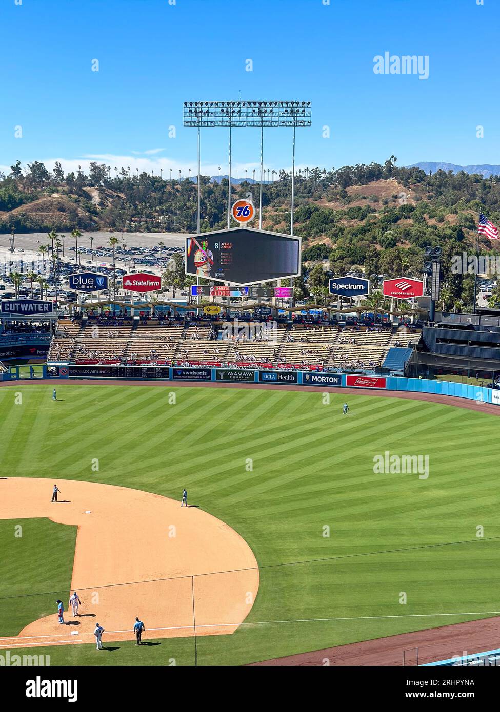 Dodger Stadium, baseball stadium of the Los Angeles Dodgers located ...