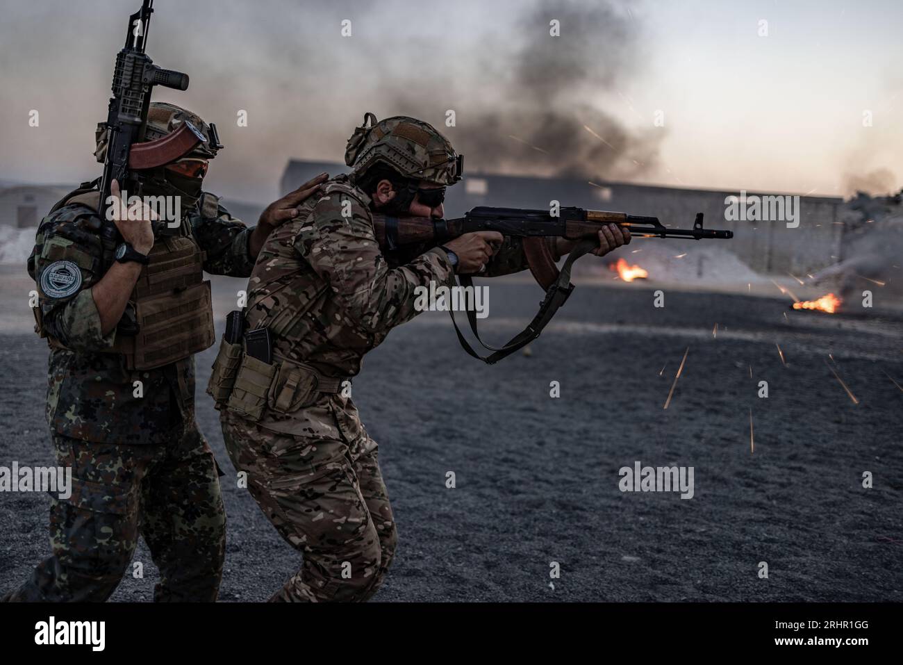 Idlib, Syria. 17th Aug, 2023. Fighters of Hayat Tahrir al-Sham (HTS ...