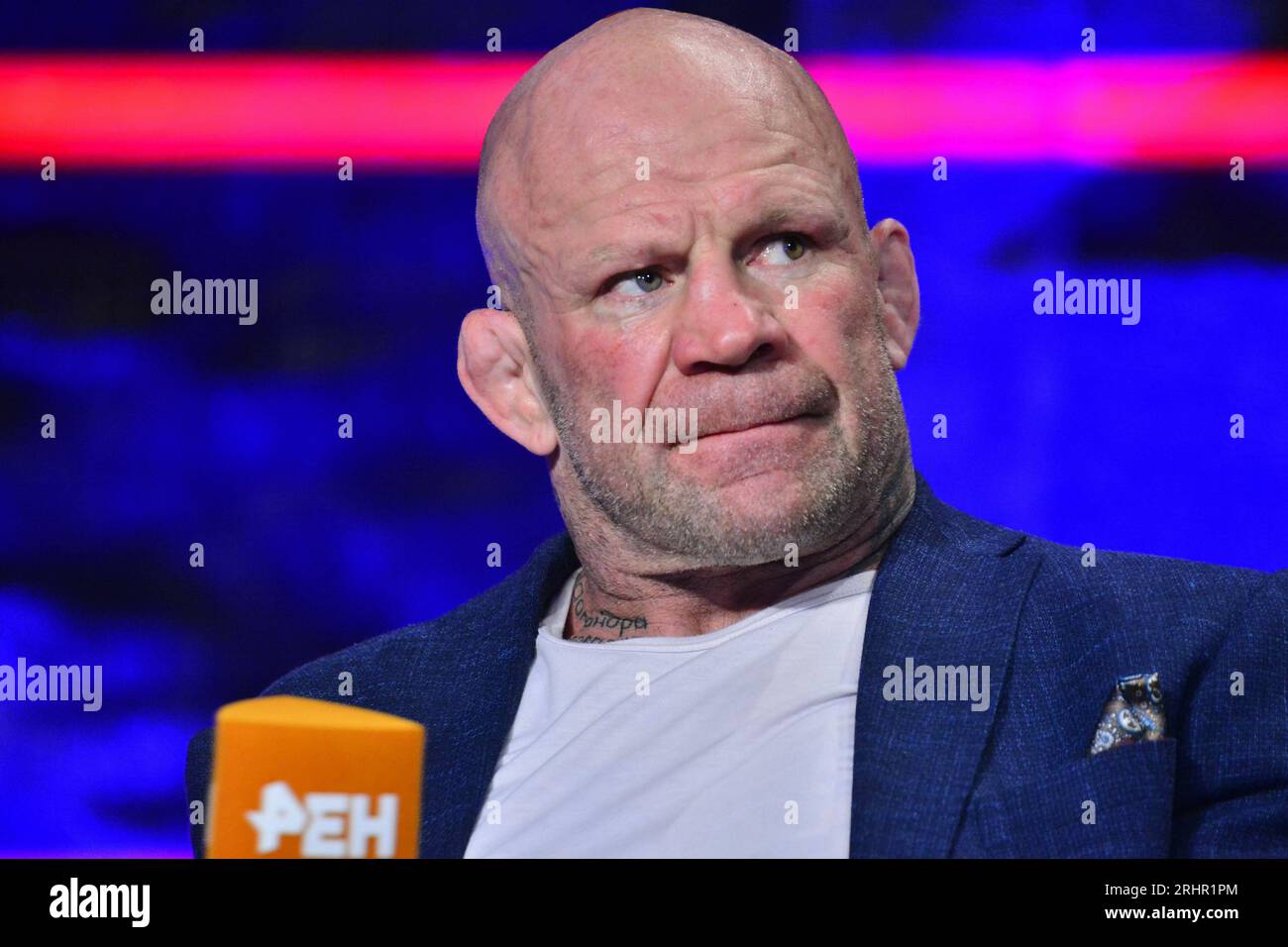 Press conference of the boxing club REN-TV Super Series.Izvestia press ...