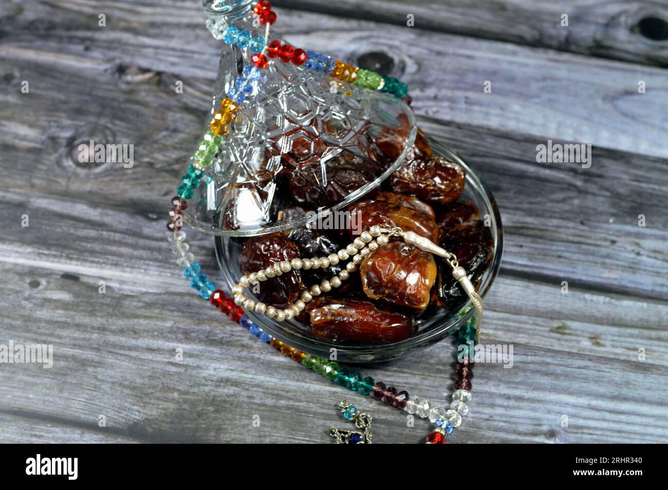 Ramadan background, Ajwa dates, a cultivar of the palm date that is ...