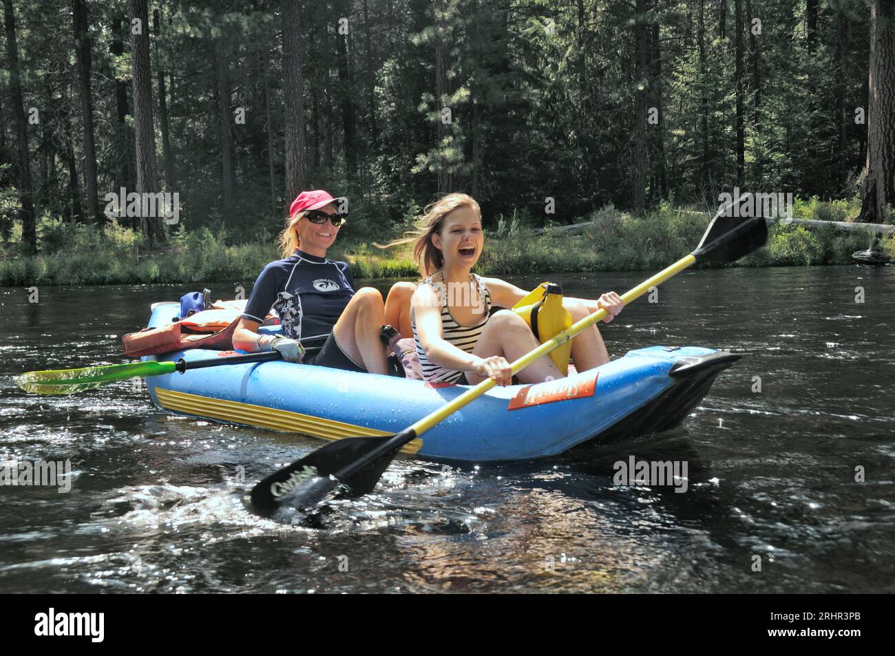Rafting the Metolius River,Deschutes National forest, near Sisters ...