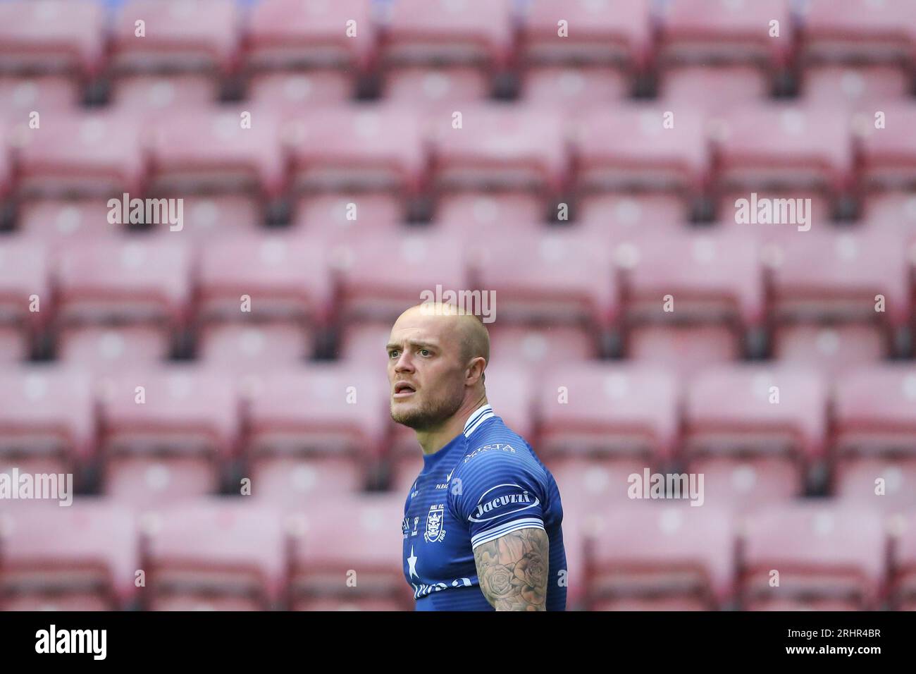 Adam Swift #2 of Hull FC during the pre-game warm up ahead of the ...