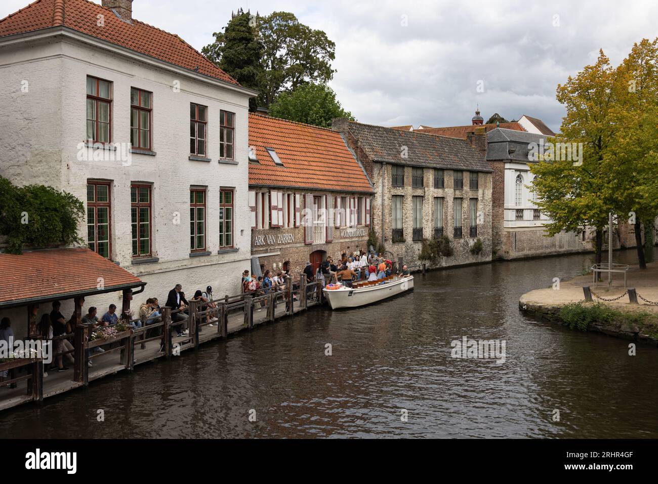 boat tours on the canal in Bruge, Belgium Stock Photo - Alamy