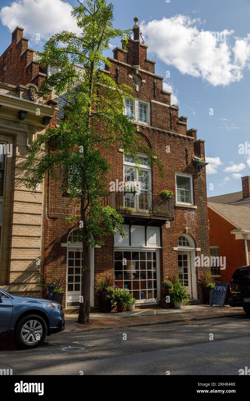 Dutch architecture, Stockade District, Kingston, New York, USA Stock ...