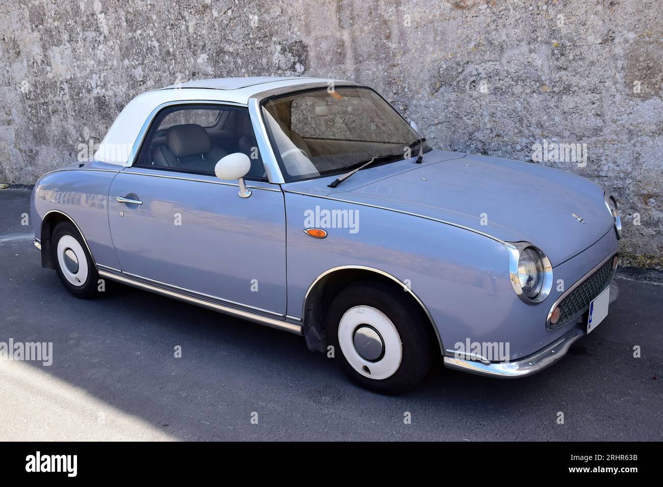 Nissan Figaro fixed-profile convertible car, Dingli, Malta, Europe ...