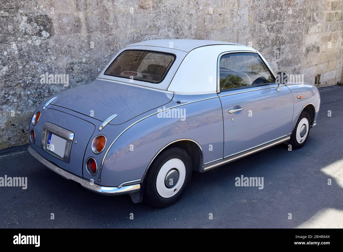Nissan Figaro fixed-profile convertible car, Dingli, Malta, Europe ...