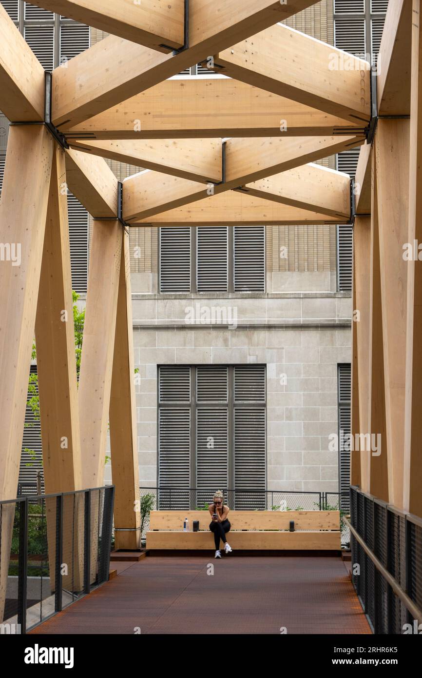 Timber frame alaskan yellow cedar laminated beams hi-res stock ...