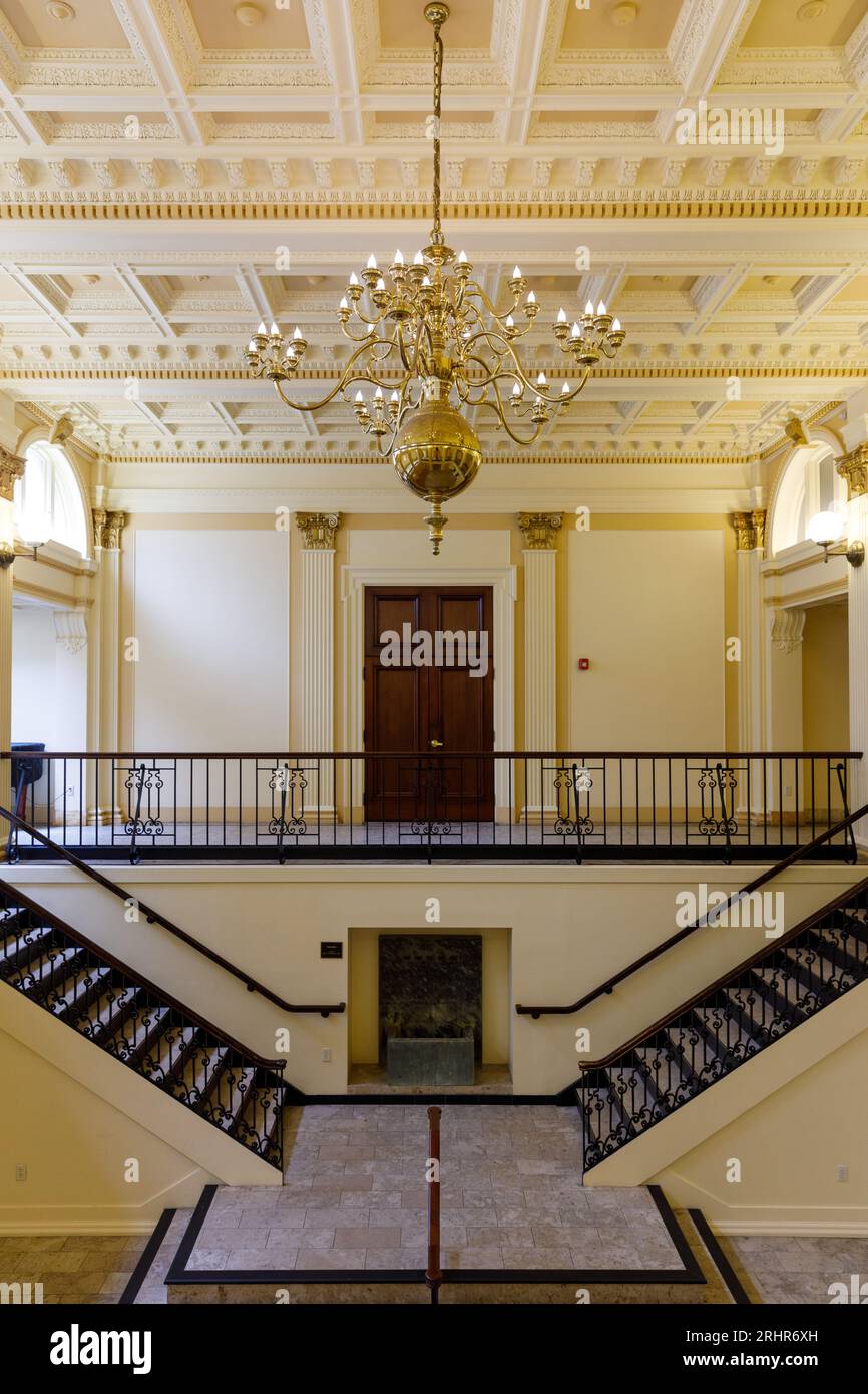 Interior of the historic Providence Public Library, founded 1875 ...