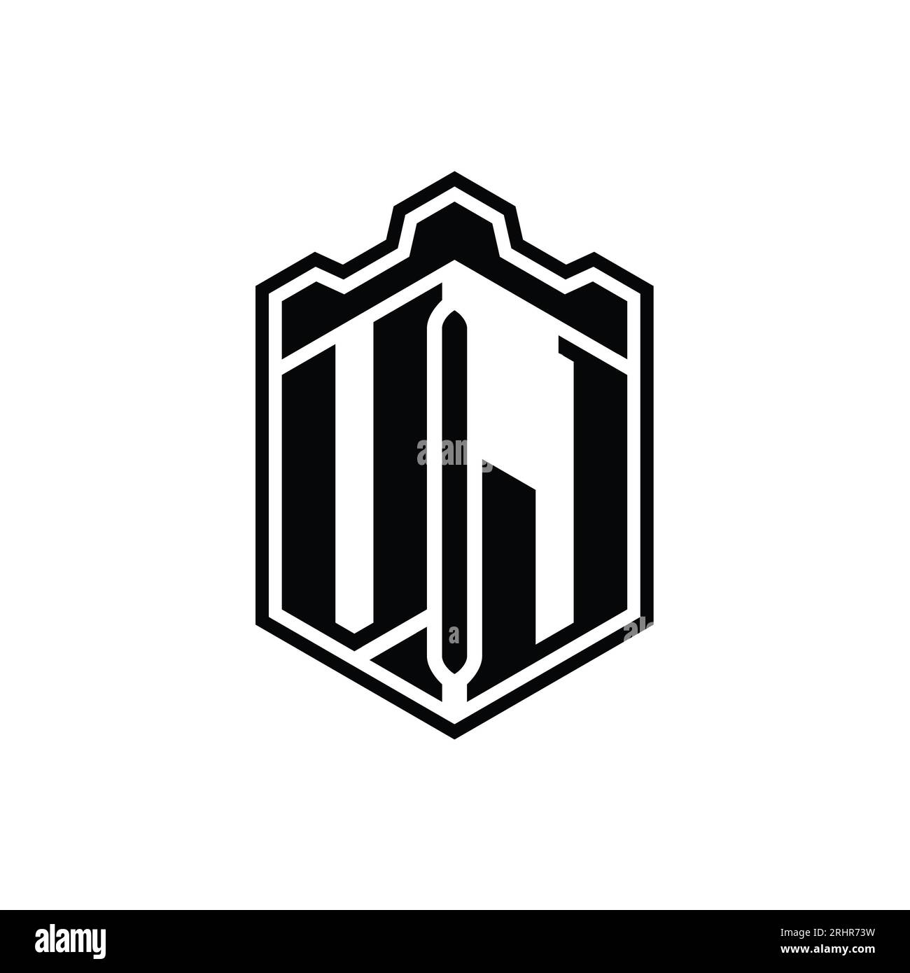 VJ Letter Logo monogram hexagon shield shape crown castle geometric ... VJ Letter Logo monogram hexagon shield shape crown castle geometric ...
