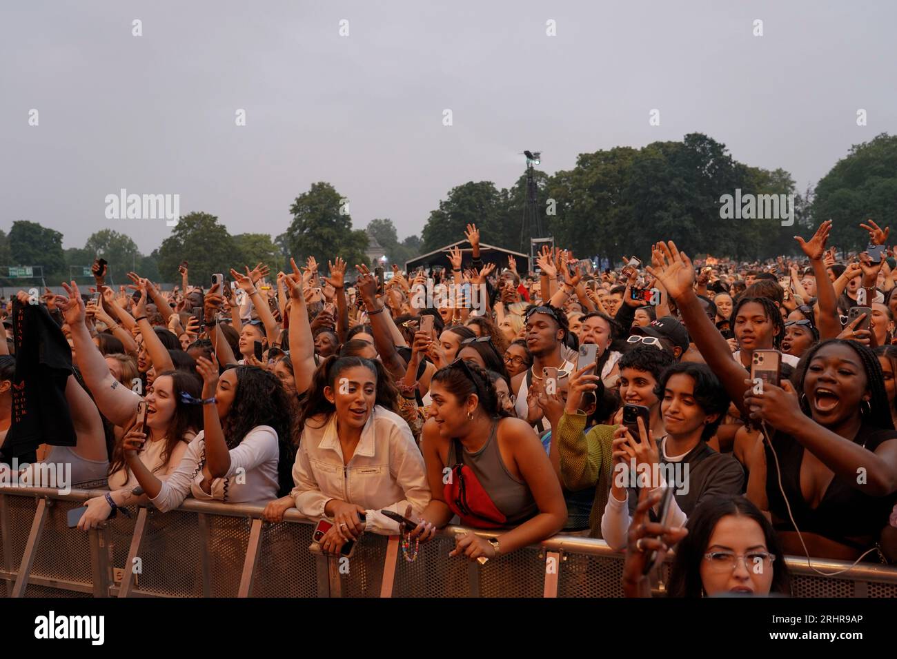 Festival goers attend the All Points East festival in Victoria Park ...
