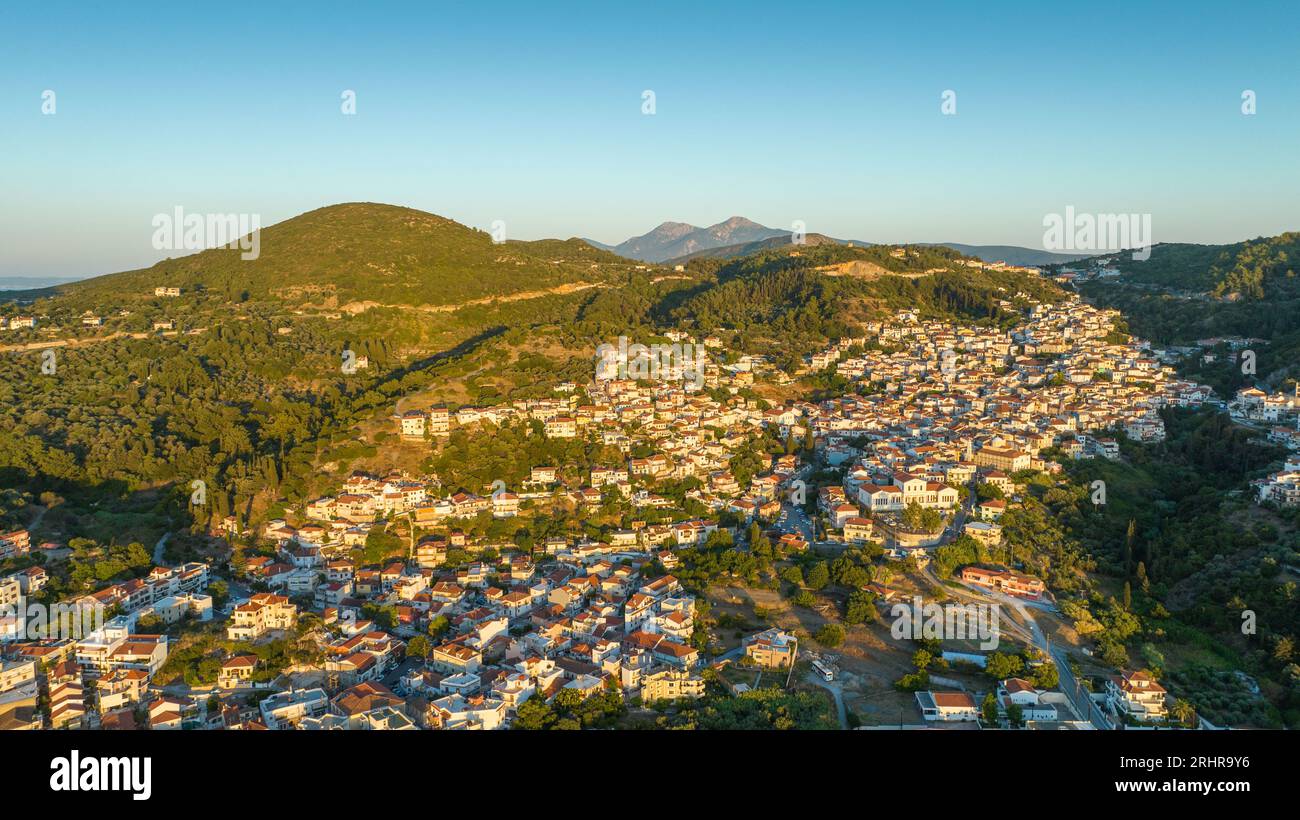 Aerial photo of Samos town on Samos island, Greece Stock Photo - Alamy