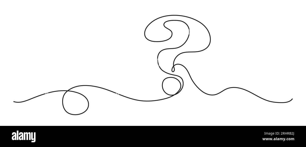 Question mark continuous line art. FAQ concept vectorOne continuous ...