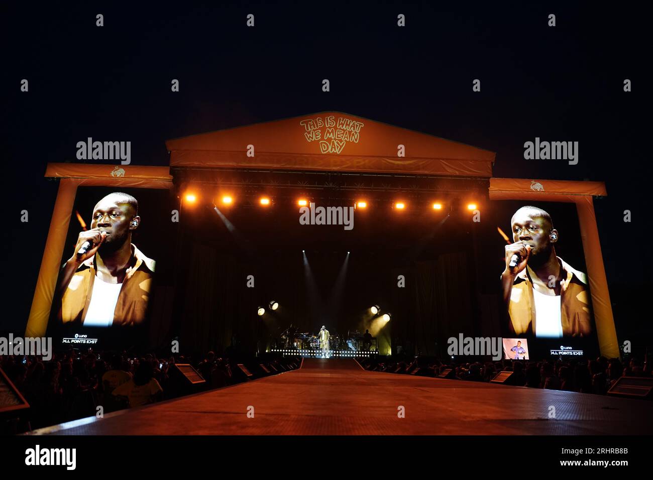 Stormzy performing at All Points East, Victoria Park, East London ...