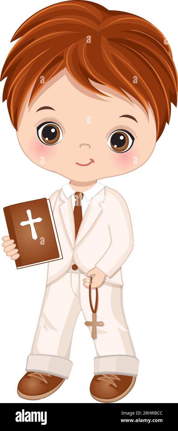 Vector First Holy Communion Cute Little Boy Stock Vector Image & Art ...