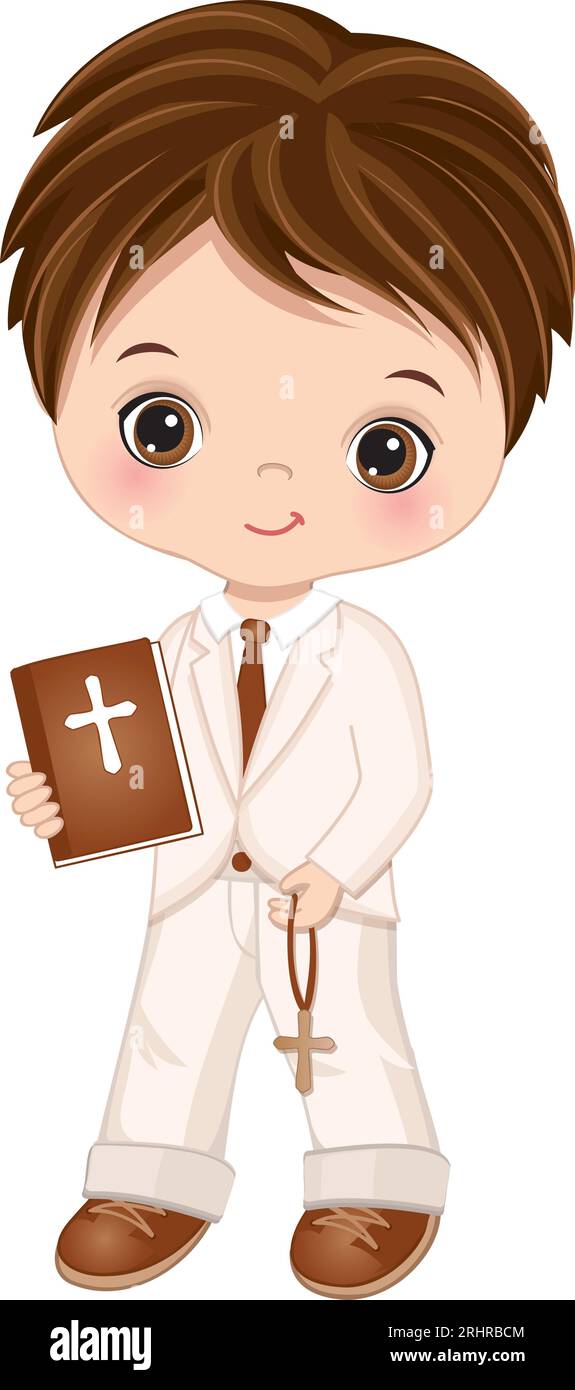 Vector First Holy Communion Cute Little Boy Stock Vector Image & Art ...