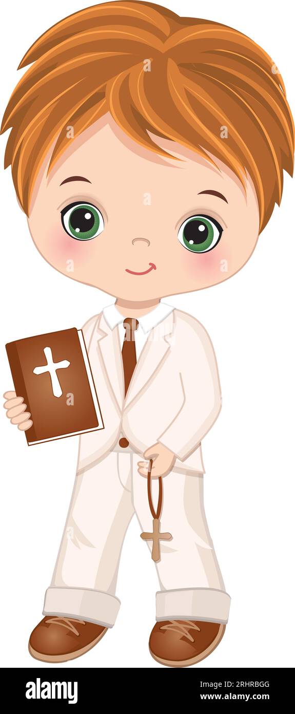 Vector First Holy Communion Cute Little Boy Stock Vector Image & Art ...