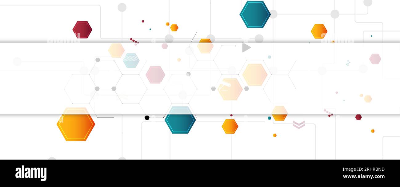 Vector hexagon design science Cut Out Stock Images & Pictures - Alamy
