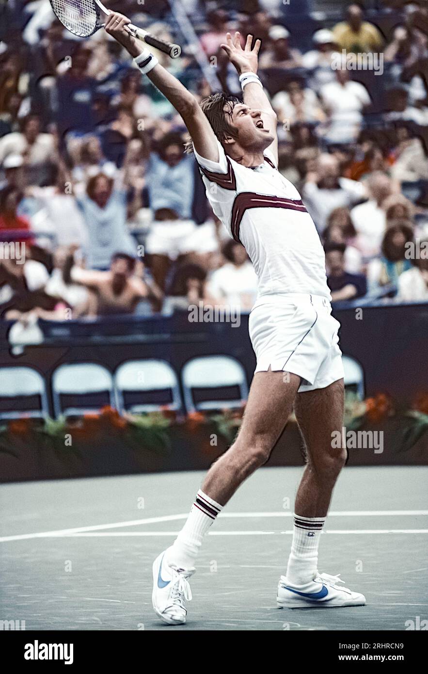 Jimmy Connors (USA) competing at the 1981 US Open Tennos Stock Photo ...
