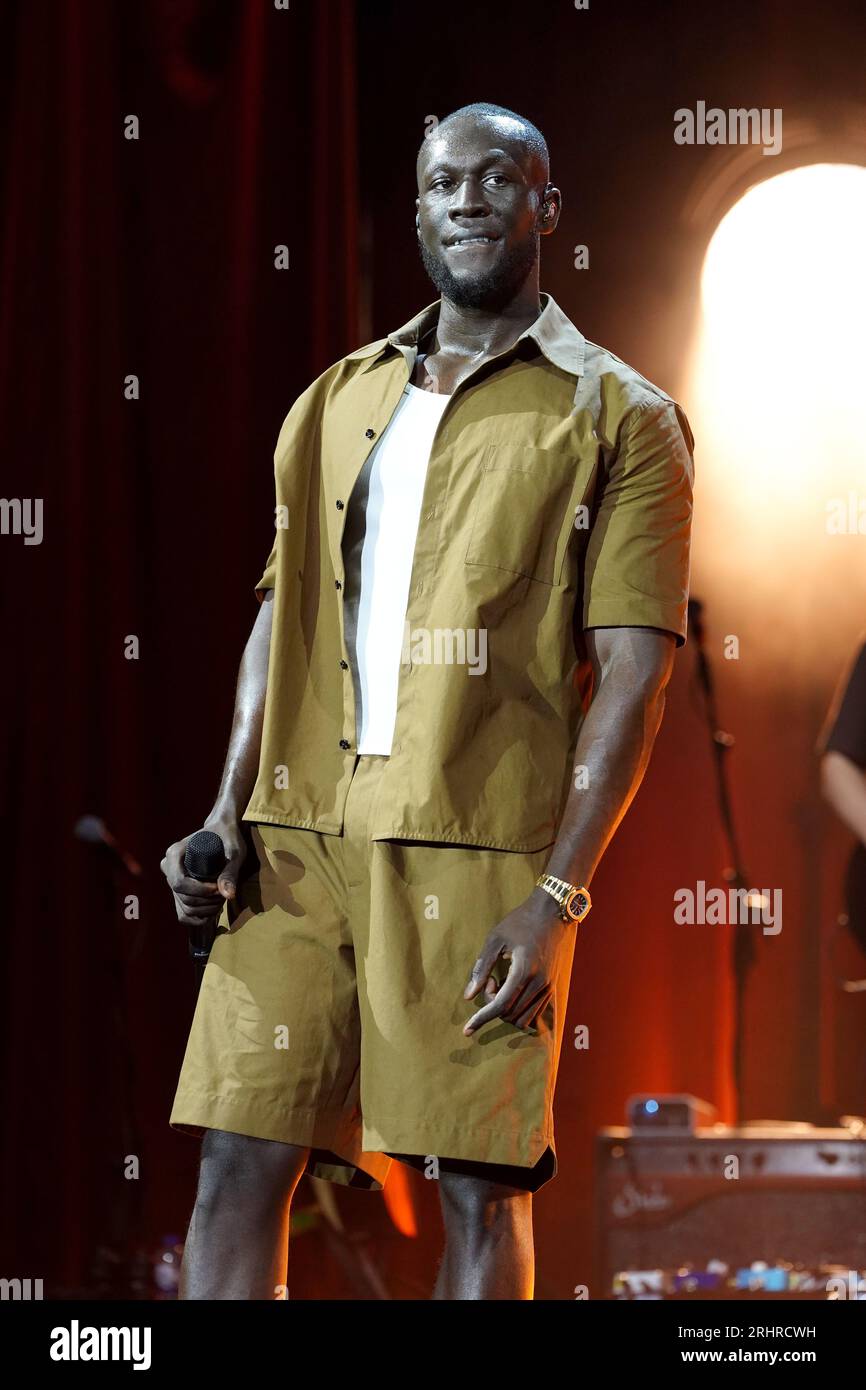 Stormzy performing at All Points East, Victoria Park, East London ...