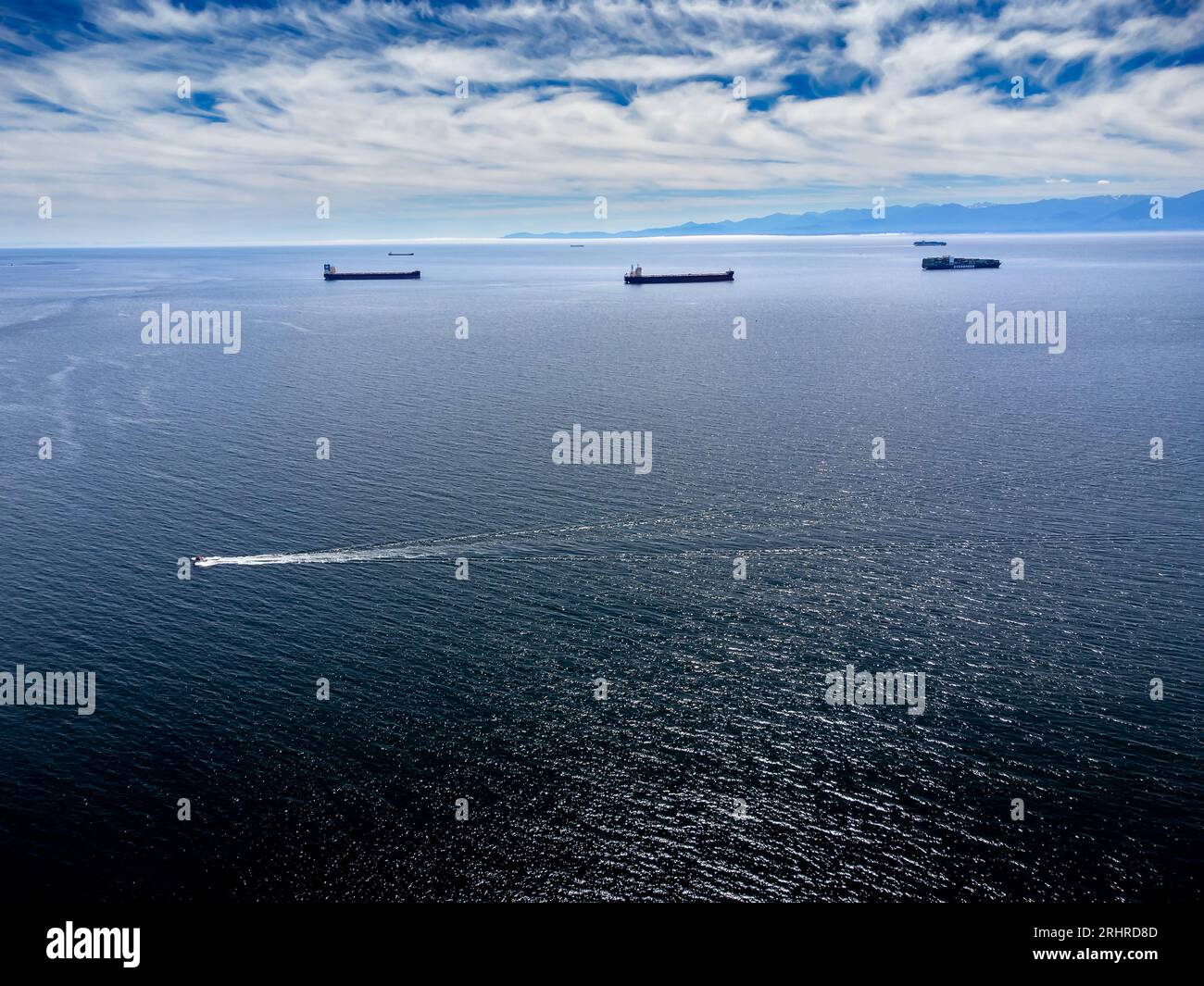 Aerial cargo ships anchored in hi-res stock photography and images - Alamy