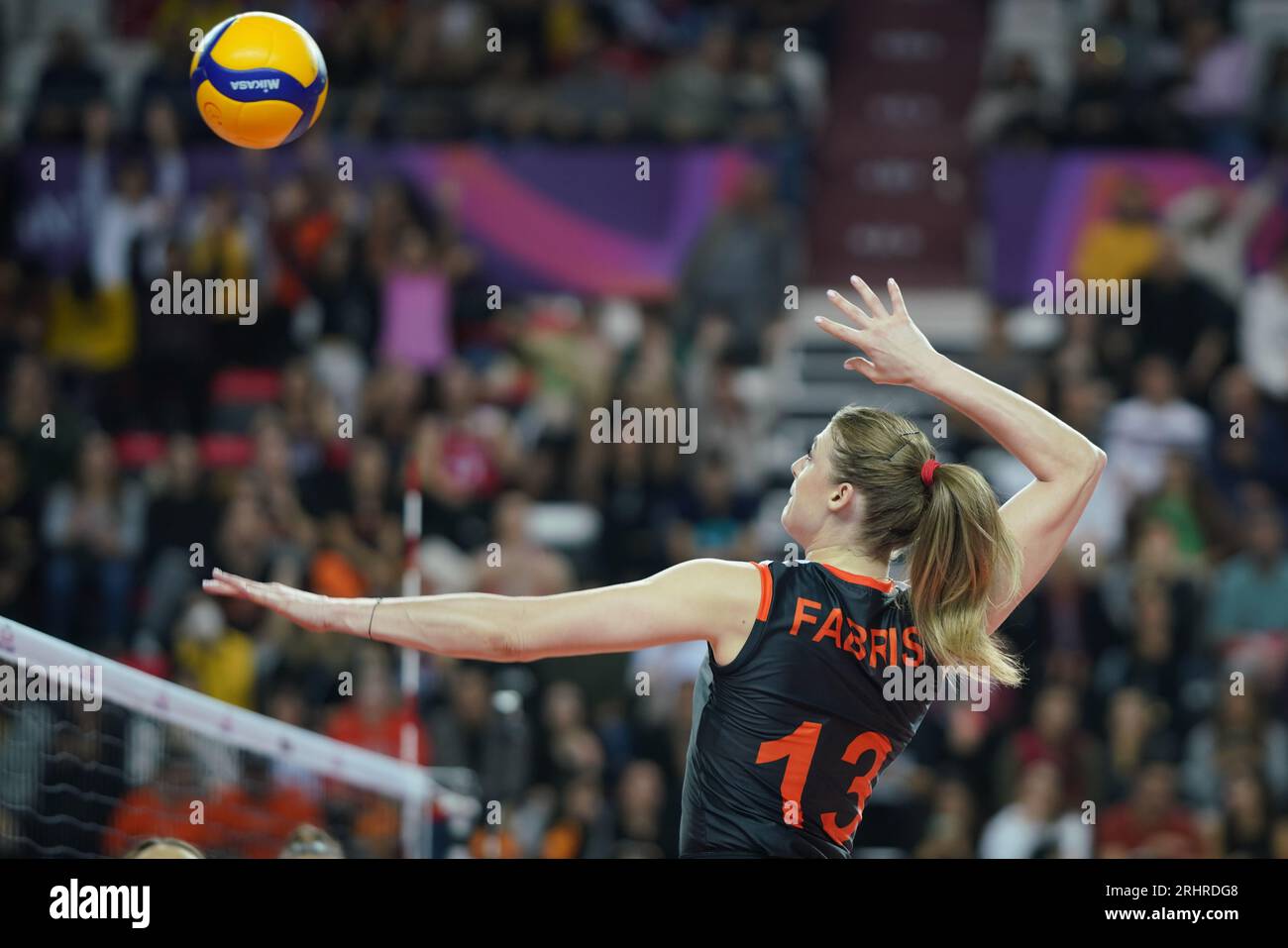 ANTALYA, TURKIYE - DECEMBER 18, 2022: Samanta Fabris warming up before ...