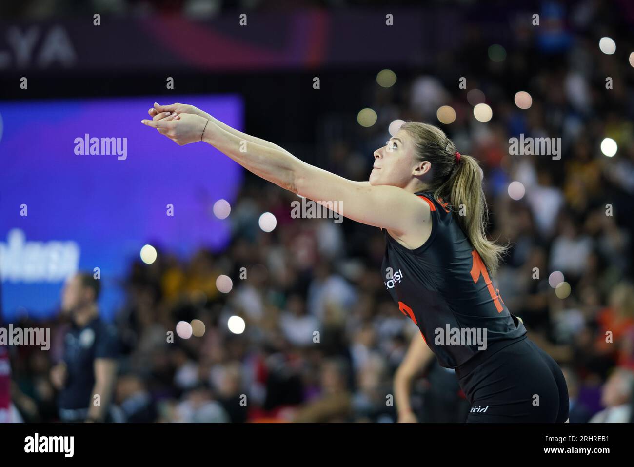 ANTALYA, TURKIYE - DECEMBER 18, 2022: Samanta Fabris serves during ...
