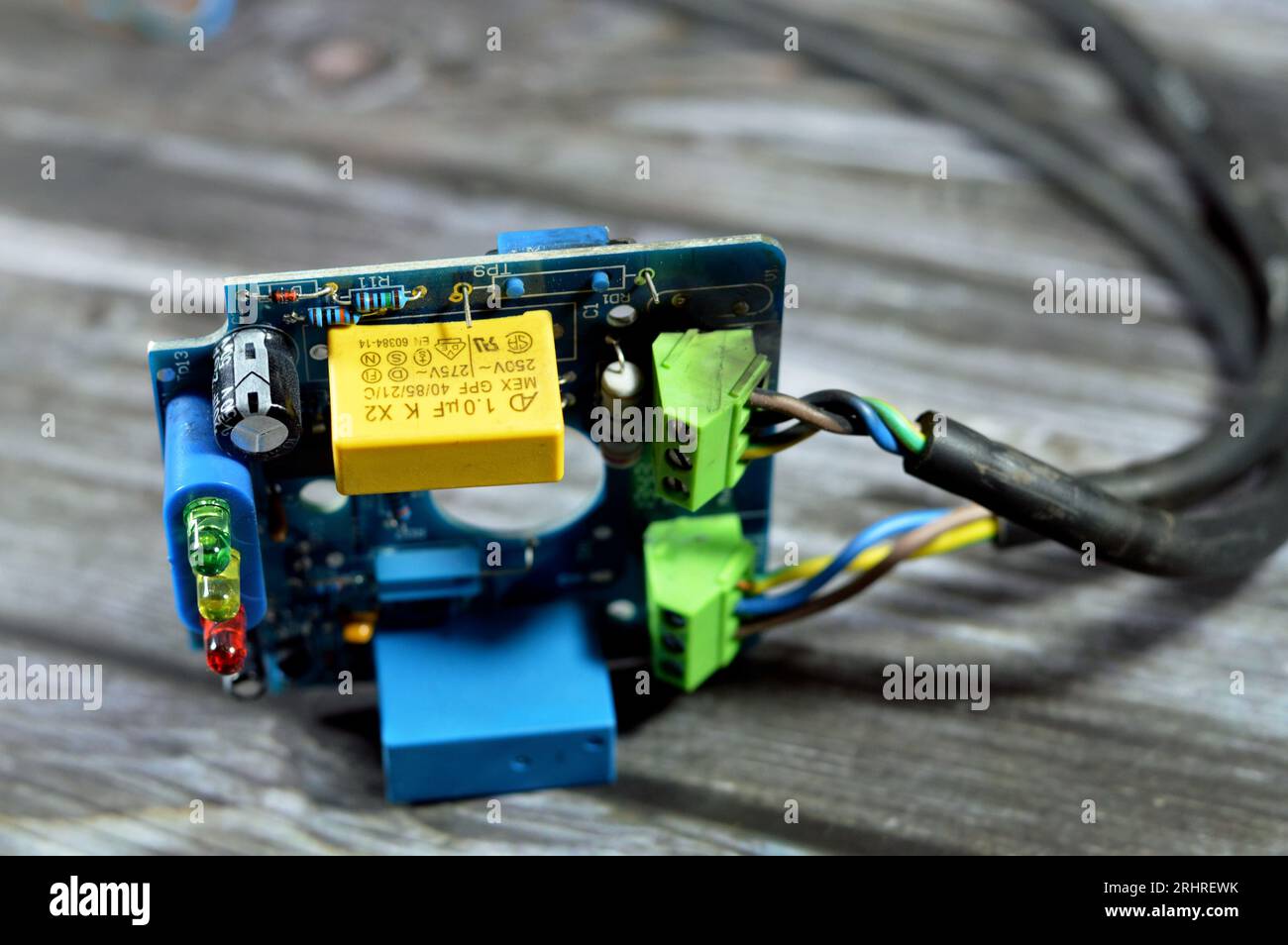 Cairo, Egypt, July 26 2023: Burnt water pump automatic pressure control ...