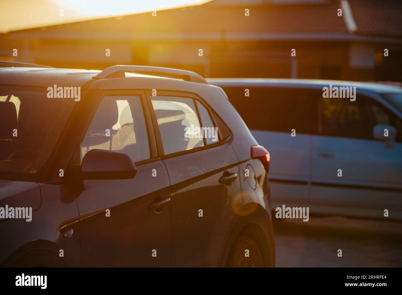 Cars on the street at morning rising sunlight Stock Photo - Alamy