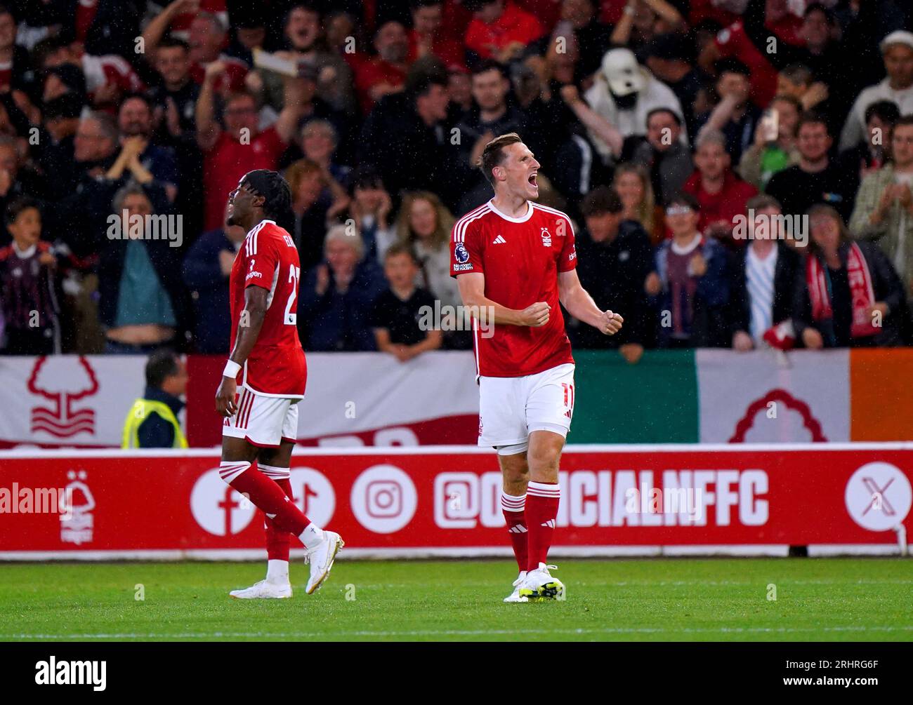 Nottingham Forest's Chris Wood celebrates scoring their side's second ...