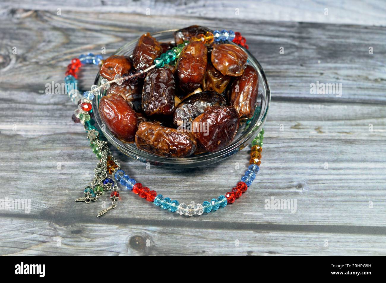 Ramadan background, Ajwa dates, a cultivar of the palm date that is ...
