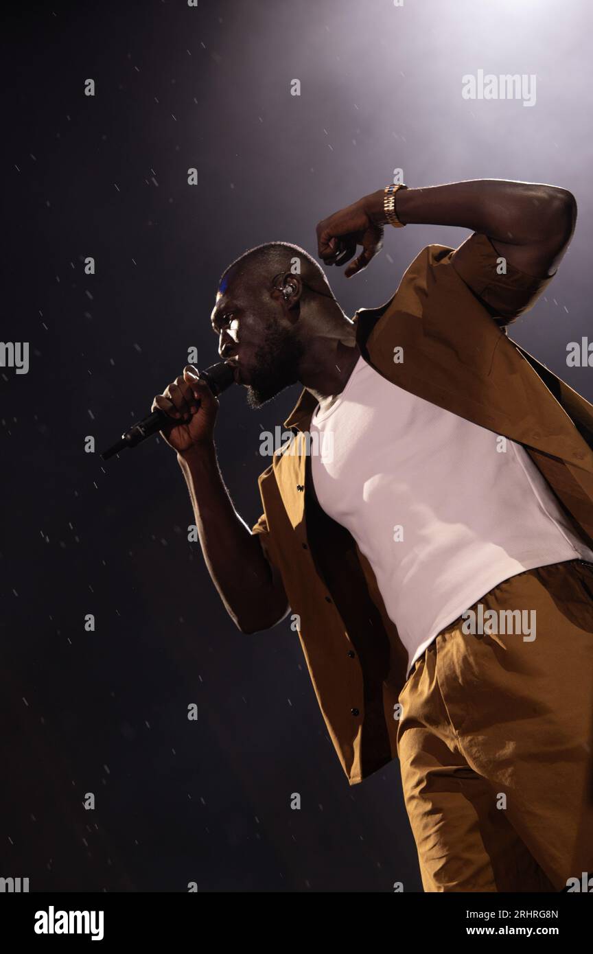 London, UK. 18th August 2023. Stormzy perform a headline set at All ...