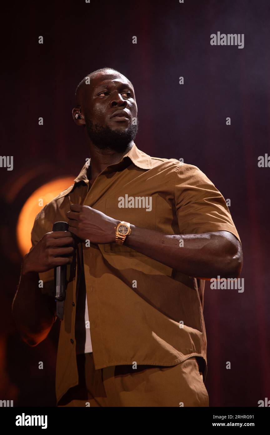 London, UK. 18th August 2023. Stormzy perform a headline set at All ...