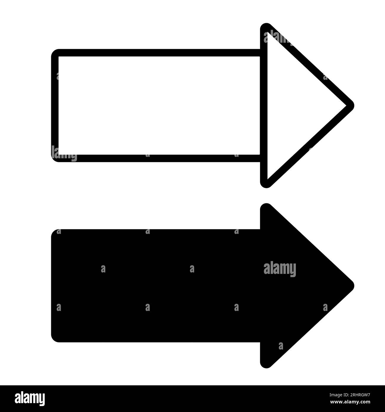 Arrows simple hand drawn vector illustration, free form sign pointing ...