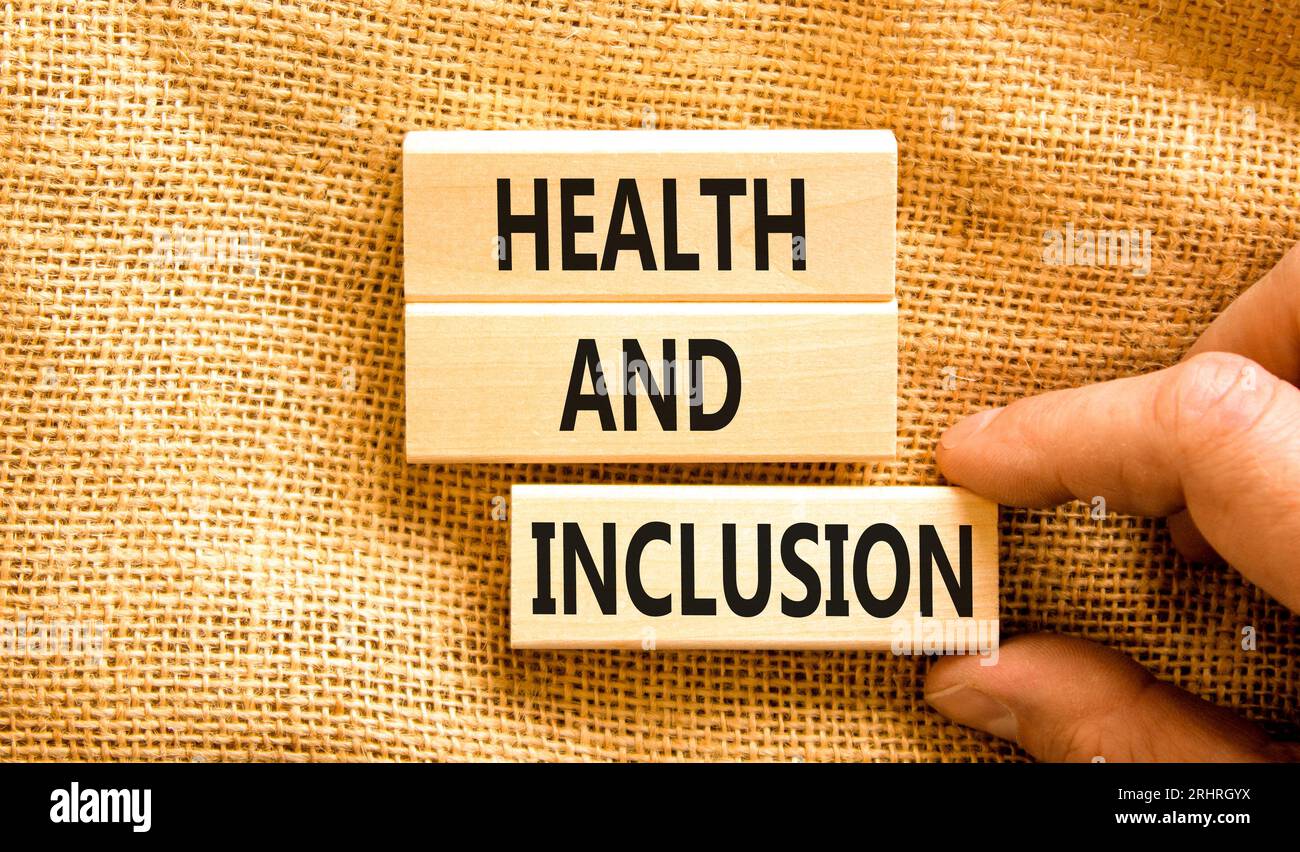Health and inclusion symbol. Concept words Health and inclusion on ...