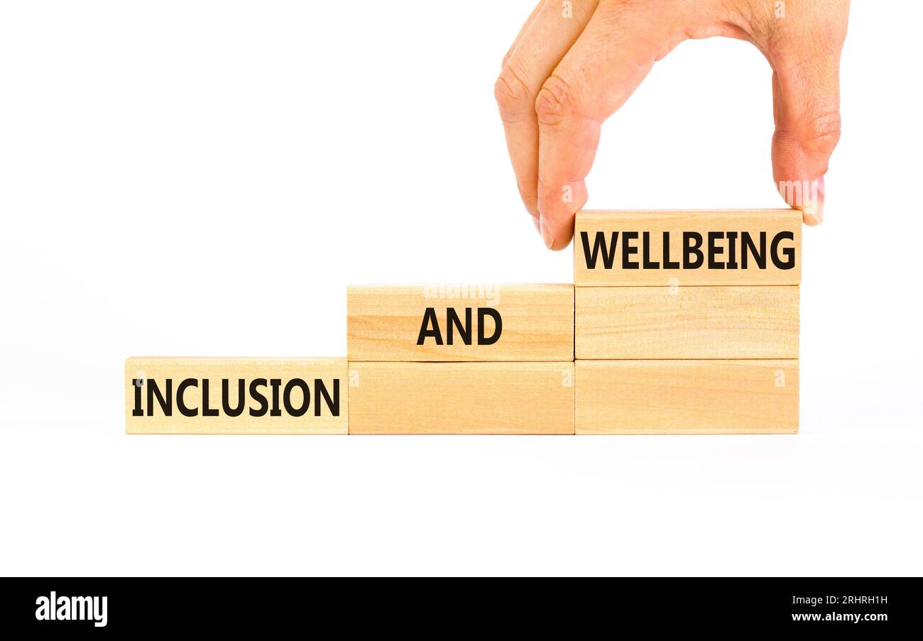 Inclusion and wellbeing symbol. Concept words Inclusion and wellbeing ...